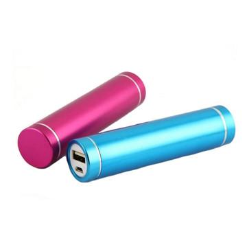 China 2600mAh Round Tube Li-ion Power Bank For iPhone Samsung External Battery Charger for sale