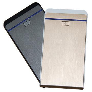 China Ultra Thin ABS Plastic Smart USB Power Bank Charger 4000mAh , Gold / Black for sale