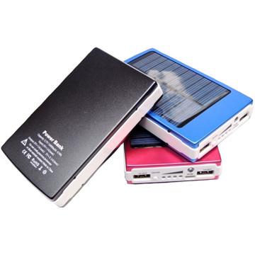 China Solar Cells High Capacity Solar Panel Power Bank 10400mAh External Charger for sale