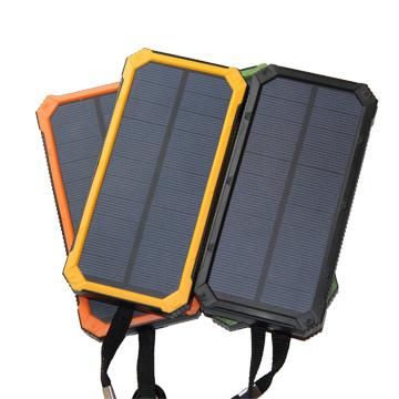 China Large Capacity 8000mAh Portable Mobile Solar Power Bank Battery Backup Pack for sale