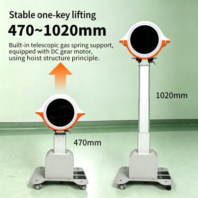 China Height Adjustable Electric Stand – One-Touch Silent Lifting Mobile Support Cart with Angle Adjustable Top Plate for sale