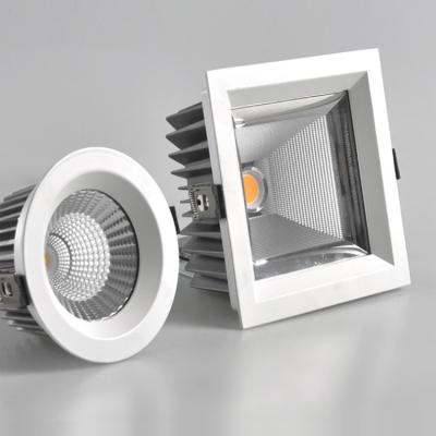 China 18W 20 Watt 30W 50W White Round Square Deep Waterproof COB LED Spotlight Ceiling Spot Light for Outdoor for sale