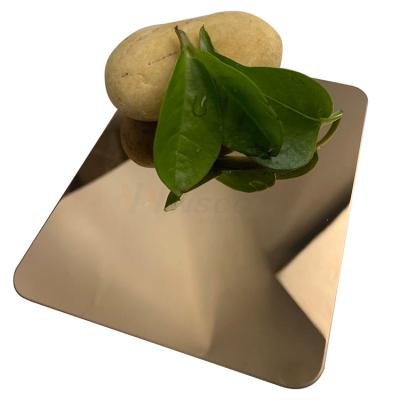 Cina Lamiera sottile eccellente dello specchio AISI 304 304L Rose Gold Decorative Stainless Steel in vendita