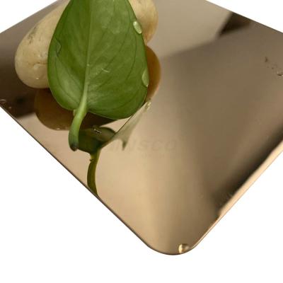 Cina Lamiera sottile eccellente dello specchio AISI 304 304L Rose Gold Decorative Stainless Steel in vendita