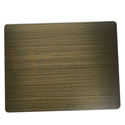 Cina 316 la mano decorativa dello strato 3mm di acciaio inossidabile ha annerito il bronzo verde spazzolato in vendita