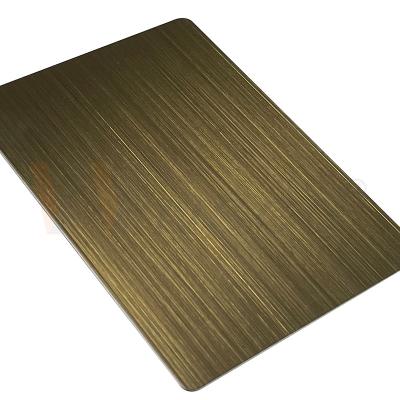Cina 316 la mano decorativa dello strato 3mm di acciaio inossidabile ha annerito il bronzo verde spazzolato in vendita