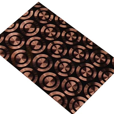 Cina Il CD di colore della lamiera sottile di Rose Gold Decorative Stainless Steel PVD che lucida il laser 3D ha laminato a freddo in vendita