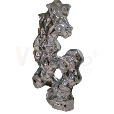 Cina metallo della scultura della decorazione dell'ufficio di Finshed dell'ondulazione dell'acqua di montaggio di metallo di acciaio inossidabile 8k in vendita