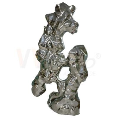Cina metallo della scultura della decorazione dell'ufficio di Finshed dell'ondulazione dell'acqua di montaggio di metallo di acciaio inossidabile 8k in vendita