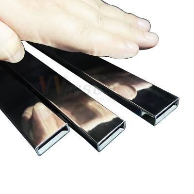Cina Tubo rettangolare decorativo spazzolato 30mmx10mm di acciaio inossidabile della cavità di Inox dello specchio 40mmx20mm 60mmx30mm ss 201 304 316 in vendita
