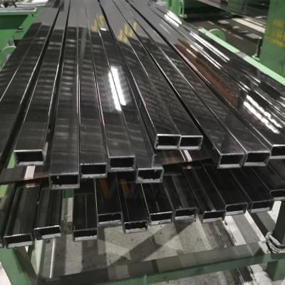 Cina 25 mmx13 mm Dimensione SS 201 304 316 tubo rettangolare inossidabile 2' 'x 1/2''0,4 mm-2,0 mm spessore tubo piatto in acciaio inossidabile in vendita