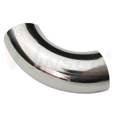 Cina 1.2mm 1.5mm Thickness 201 304 316 Grade Mirror Satin Surface 15.9mm OD Stainless Steel Handrail Elbow 55mm Arc Length in vendita
