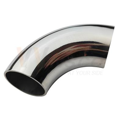 Cina SUS 201 304 316 Inox Balustrade Accessories 1 1/4 Inch 31.8mm Diameter Mirror Satin Stainless Steel Handrail Elbow in vendita