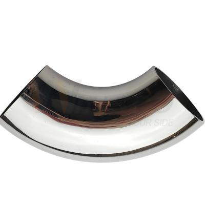 Cina AISI 201 304 316 Mirror Satin  Inox Pipe Connector 1 1/2'' 38.1mm OD  Stainless Steel Railing Elbow 98mm 120mm Arc in vendita