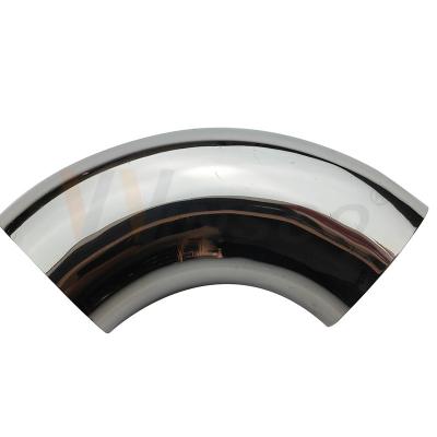 Cina AISI 201 304 316 Mirror Satin  Inox Pipe Connector 1 1/2'' 38.1mm OD  Stainless Steel Railing Elbow 98mm 120mm Arc in vendita
