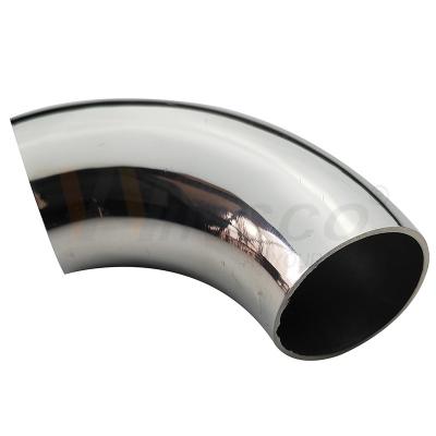 Cina AISI 201 304 316 Mirror Satin  Inox Pipe Connector 1 1/2'' 38.1mm OD  Stainless Steel Railing Elbow 98mm 120mm Arc in vendita