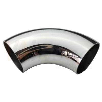China Easy Installation SS 201 304 316 Mirror Satin Inox Stair Accessories 63.5mm 2 1/2 Inch OD Stainless Steel Handrail Elbow for sale