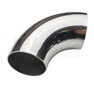 Cina AISI 201 304 316 Mirror Satin 76.2mm 3 Inch OD Stainless Steel Handrail Elbow 1.2mm-2.0mm Thick in vendita