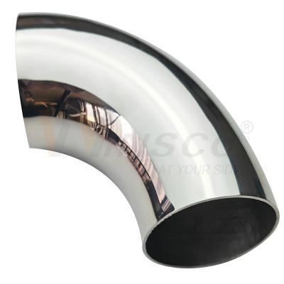 Cina AISI 201 304 316 Mirror Satin 76.2mm 3 Inch OD Stainless Steel Handrail Elbow 1.2mm-2.0mm Thick in vendita
