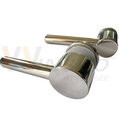 Cina SS 304 316 Mirror Satin 32mmx12.7mmx70mm Inox Glass Clip 1'' X 1/2'' Stainless Steel Glass Holder With Tube in vendita