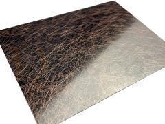 SS Vibration Mirror dark copper plating Blackening Antique Sheet