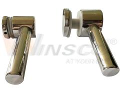 SS 304 316 Mirror Satin 32mmx12.7mmx70mm Inox Glass Clip 1'' X 1/2'' Stainless Steel Glass Holder With Tube