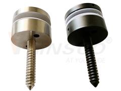 Hairline Black Satin M10 Advertising Screw AISI 304 316 Stainless Steel Standoff Pin Glass Adaptor Fit For 8mm-12mm 24mm