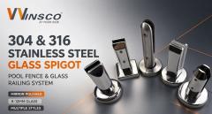 304 316 Stainless Steel Glass Spigot, Pool Fence Glass Railing Spigot for Balustrade