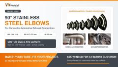 VVINSCO 90° Stainless Steel Elbows | 201 304 316 | Handrail & Automotive Exhaust Use