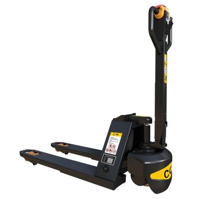 China Electric Pallet Track Forklift with 3 Transpalet Jack Trucks and Nylon PU Wheels for sale