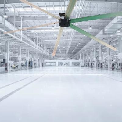 China 40dB Noise Level 6m 20ft 6 Blades HVLS Fans Industrial Large Ceiling Fan with Cooling Fan Motor for sale