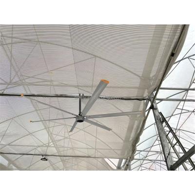 China Stainless Steel Blade Material 1100W 7.3m 380v/220v Giant Commercial Ceiling HVLS Fan for sale