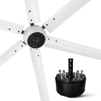 中国 24フィート 大尻 冷却天井 5刃 Hvls BLDCファン pmsm 騒音レベル 40dB 1500W 販売のため