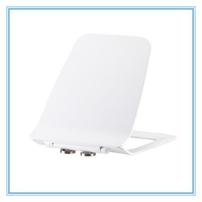 China Bathroom Sanitary Ultra Slim Quick Release Square Soft Close Toilet Seat for sale