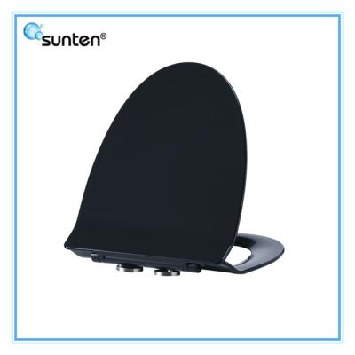 China Factory Supplier Black Ultra Slim V Shape Ttoilet Seat Covers for sale