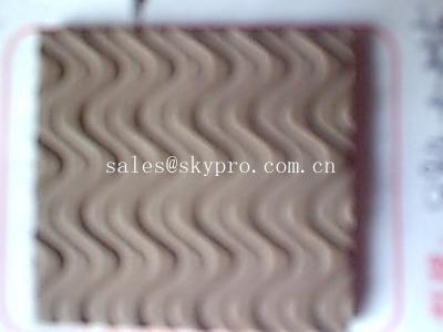 China High tensile Anti-slip wave pattern rubber sheets for shoe soles / boot sole for sale