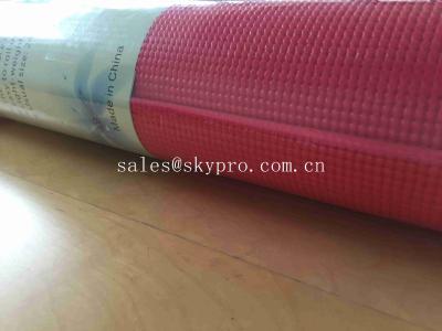 China Durable Custom Printed EVA Red Yoga Mat , Foam Rubber Sheets For Fitness Club for sale