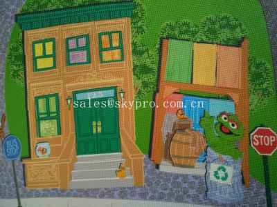 China Children Non - toxic Cartoon Printed Neoprene Fabric Roll EVA Foam Exercise Mats Play Mat for sale