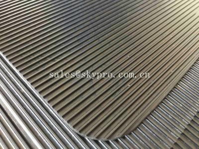 중국 고밀도 상업적인 고무 매트는 공간 절약을 위해, 늑골을 붙인 고무 매트를 순화합니다 판매용