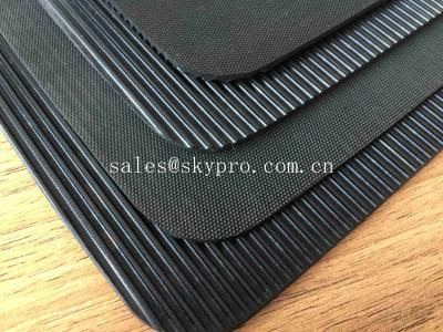 중국 고밀도 상업적인 고무 매트는 공간 절약을 위해, 늑골을 붙인 고무 매트를 순화합니다 판매용