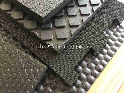 China 8mm-20mm Thickness Bubble Coin Interlocking Cow Horse Stable Rubber Mat Shock Absorption Rubber Mat for sale