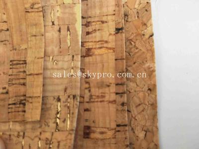 China Colorful Thin Soft Natural Cork Rubber Sheet Roll Synthetic Leather Fabric for sale