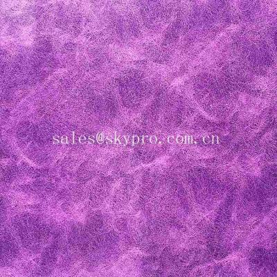 China OEM PU Synthetic Leather Embossed Crazy Horse PVC Synthetic Leather for Shoes / Bags for sale
