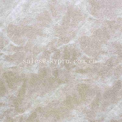 China OEM PU Synthetic Leather Embossed Crazy Horse PVC Synthetic Leather for Shoes / Bags for sale