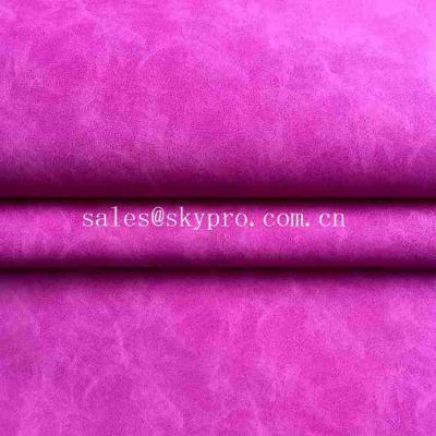 China 0.8mm Soft Crazy Horse Leather Perspiration Absorption No Crease PU PVC Faux Leather for sale