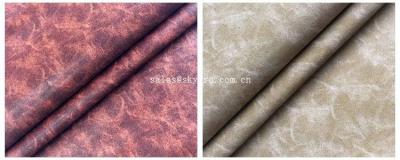 China 0.8mm Soft Crazy Horse Leather Perspiration Absorption No Crease PU PVC Faux Leather for sale