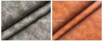 China 0.8mm Soft Crazy Horse Leather Perspiration Absorption No Crease PU PVC Faux Leather for sale