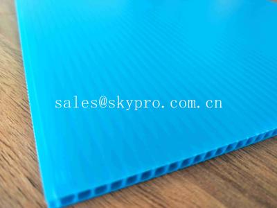 China Blue Dirt - proof Polypropylene Hollow Sheet Durable PP Corrugated Plastic Boards for sale