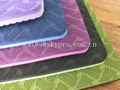 China No Smell Custom Print Double Layer EVA Foam Sheet Eco Anti Slip TPE Yoga Mat Colorful for sale