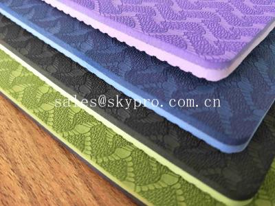China No Smell Custom Print Double Layer EVA Foam Sheet Eco Anti Slip TPE Yoga Mat Colorful for sale
